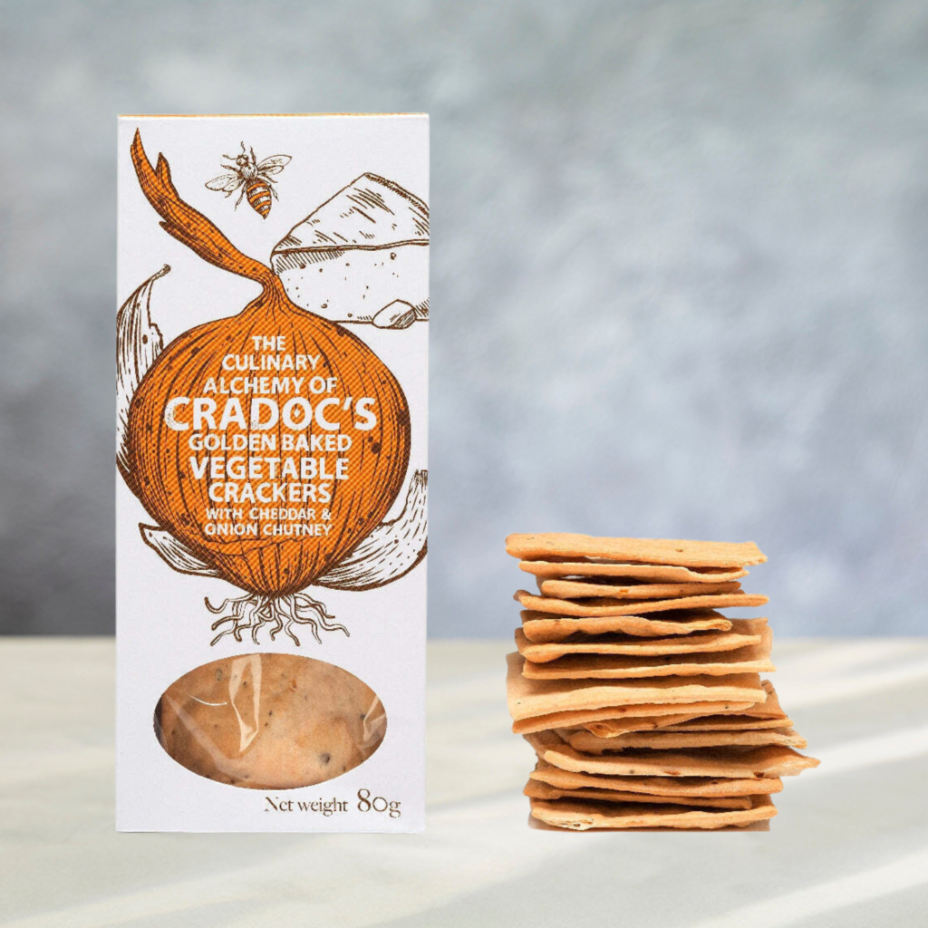 Cradoc’s Cheddar and Onion Chutney Crackers – Dragon Wales